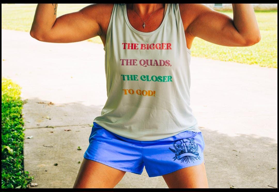 The Bigger the Quads , Gym Tank Top LARGE - Etsy