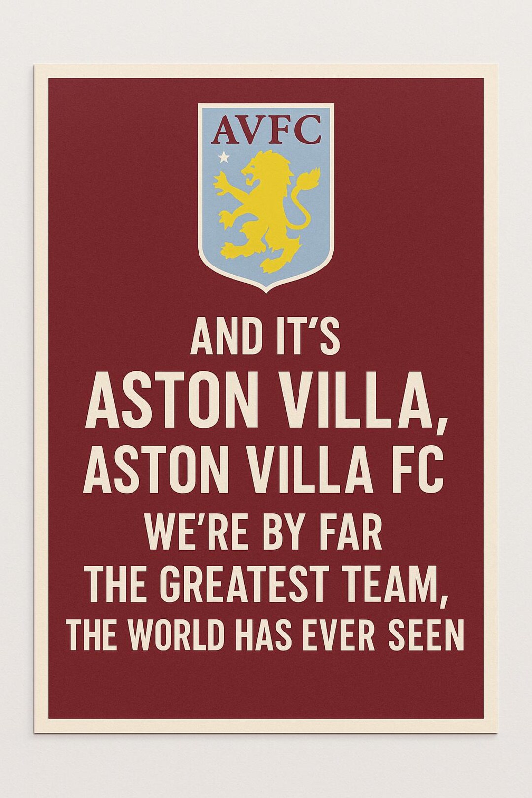 And It's Aston Villa (AVFC) Digital Quotes for Printing - Etsy