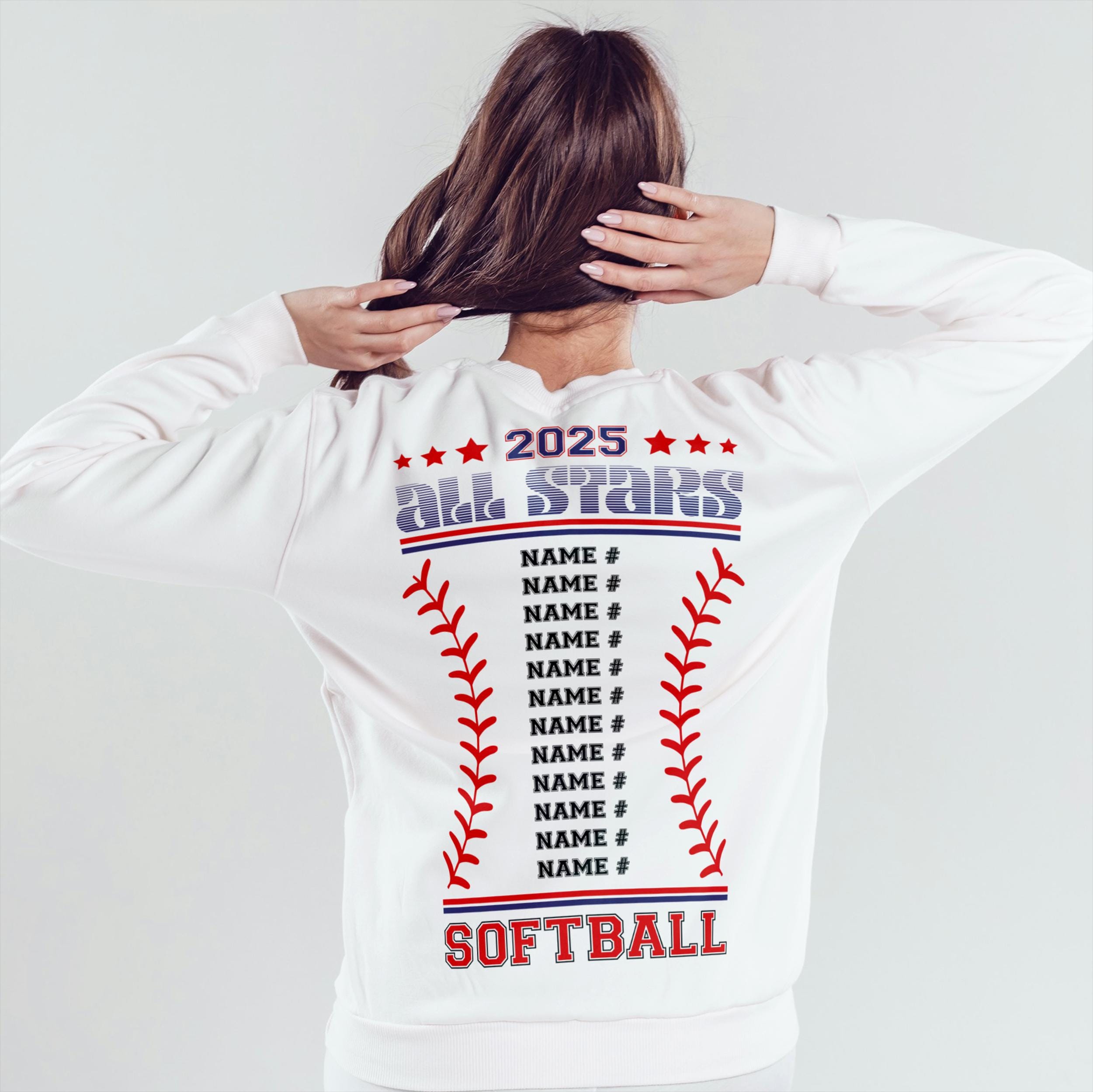 Softball All Stars Team Roster SVG | Editable Allstars Team Name ...