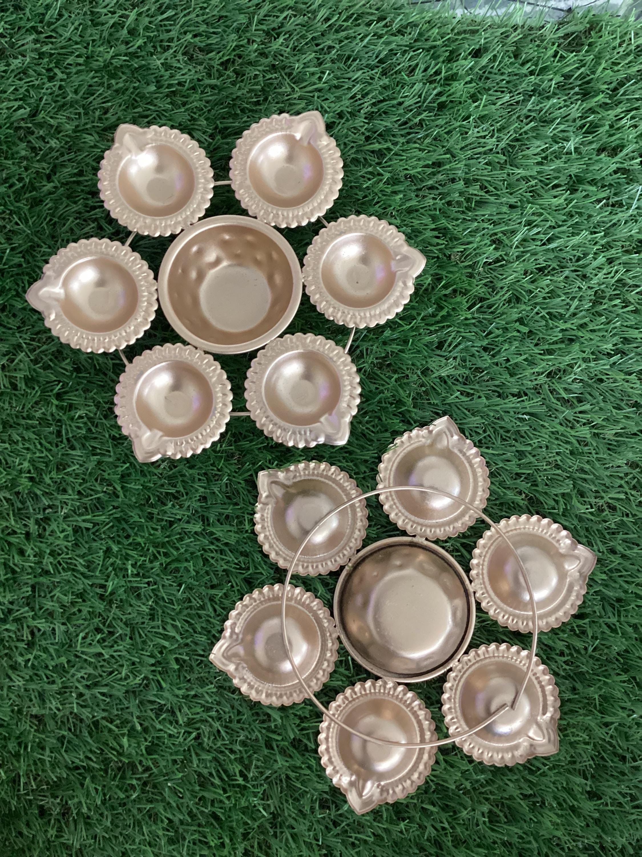 Metal Urli Diya Set Bulk 100 Pieces - Diwali Puja Decoration ...