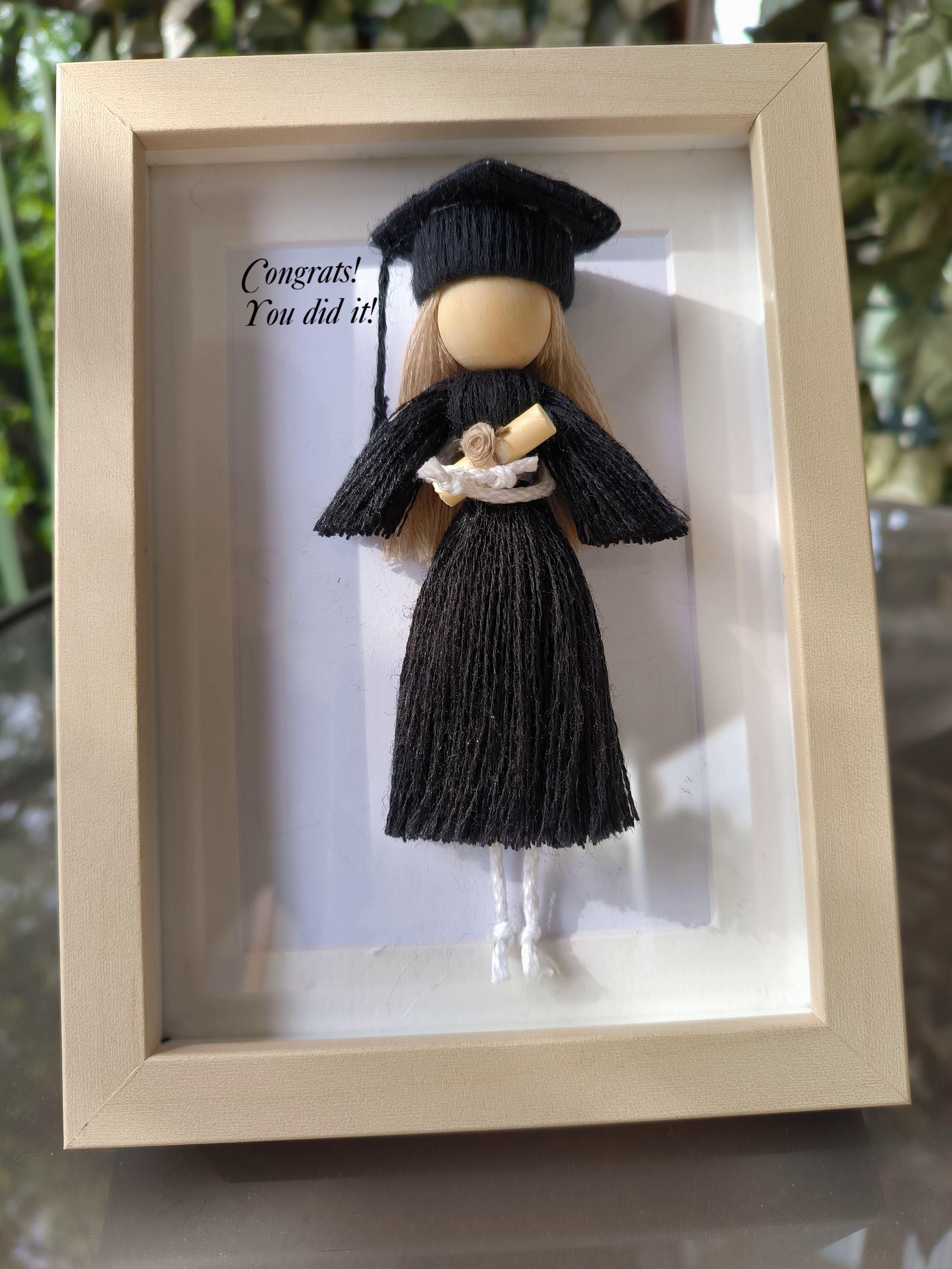 Macrame Graduate Girl – Boho Wall Decor for Graduation Day | Doll ...