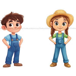 Dream Jobs Kids Clipart Bundle – Cute Cartoon Children in Careers PNG ...