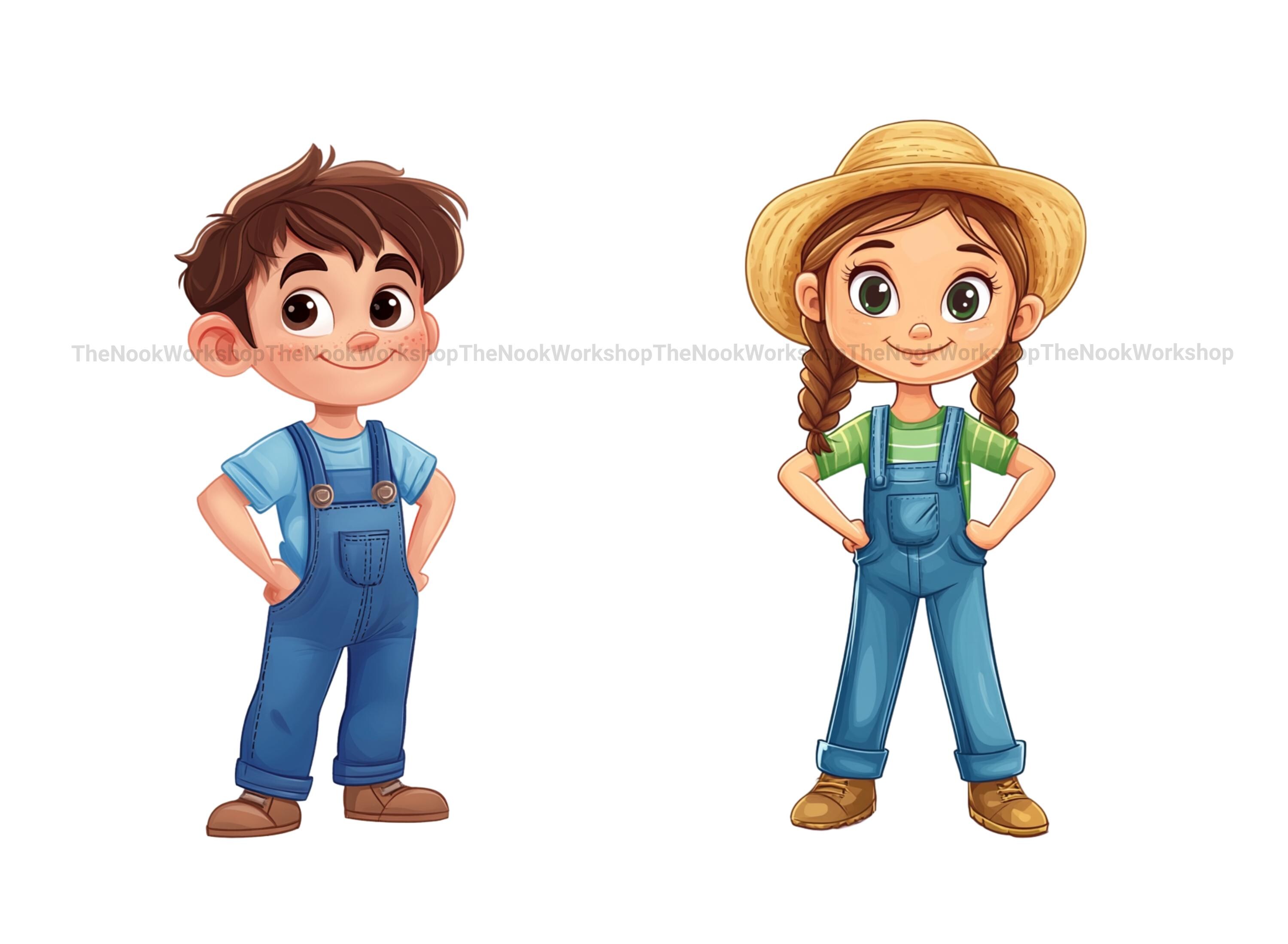 Dream Jobs Kids Clipart Bundle – Cute Cartoon Children in Careers PNG ...