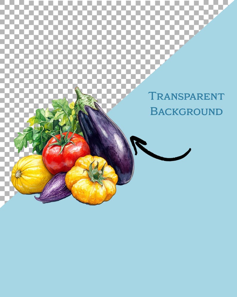 Farmers Market Watercolor Clipart Bundle – 24 Pngs With Fresh Produce ...