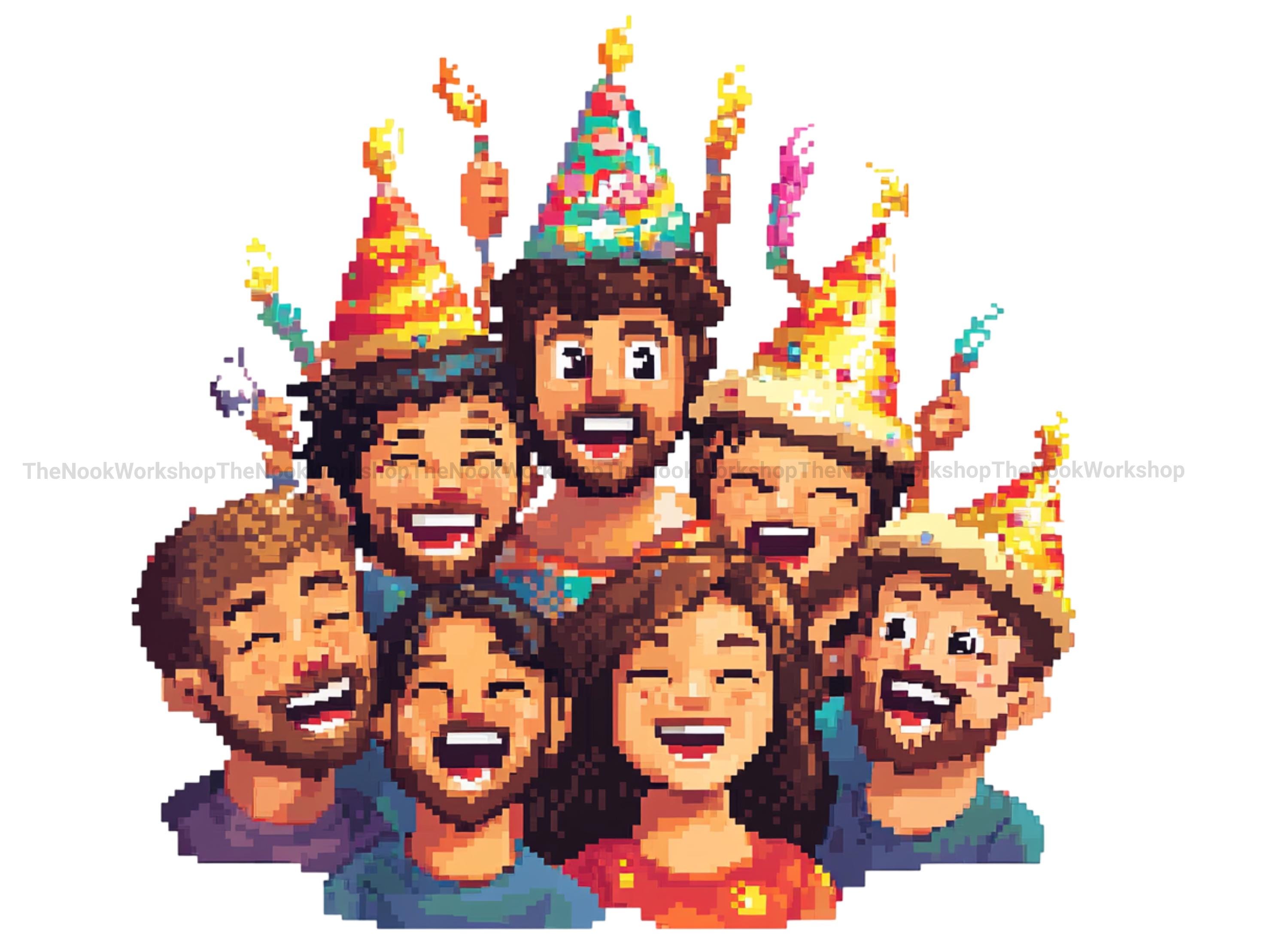 Retro 8-bit Pixel Art Clipart Bundle – Classic Video Game Party ...
