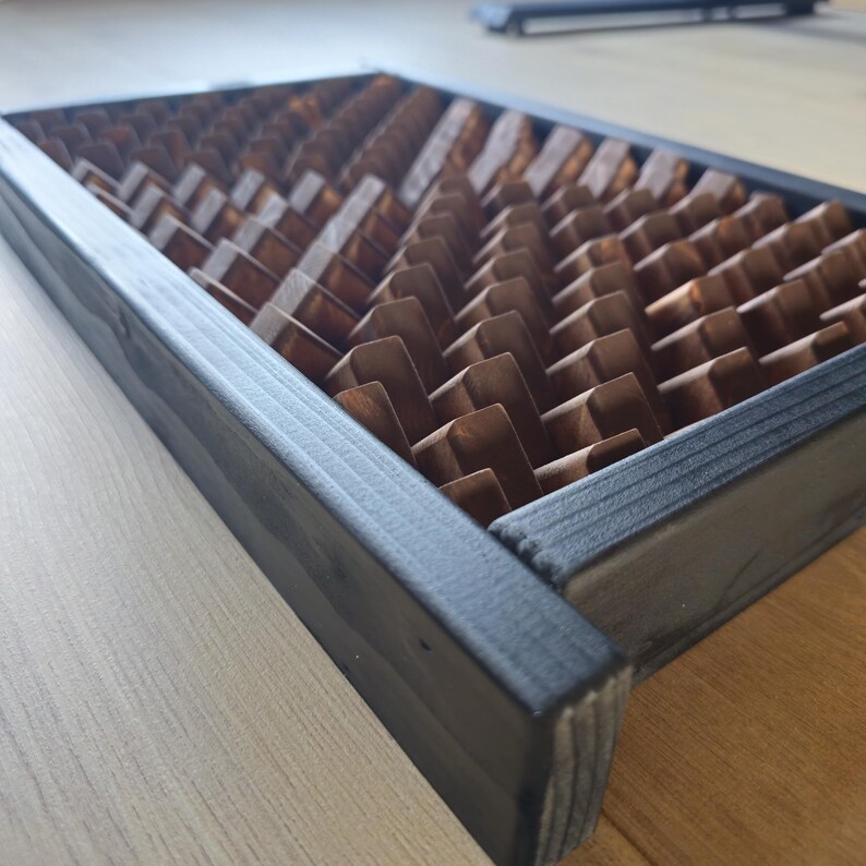 Acoustic Panel - Wall Art - Black Sound Diffuser - Small Wood Wall Art ...