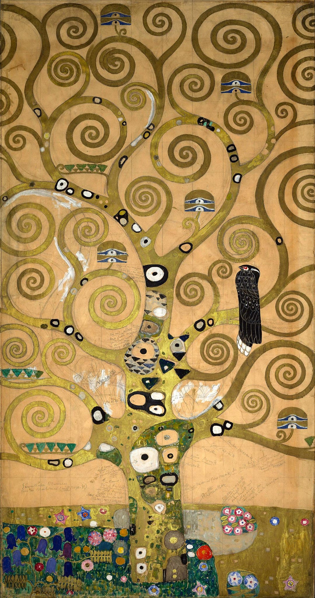 Gustav Klimt the Tree of Life Heaven, Earth, and the Underworld Stoclet ...