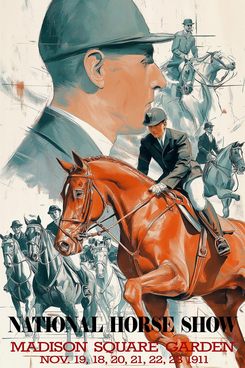 1911 Horse Show at Madison Square Garden Horses and Riders Equestrian ...