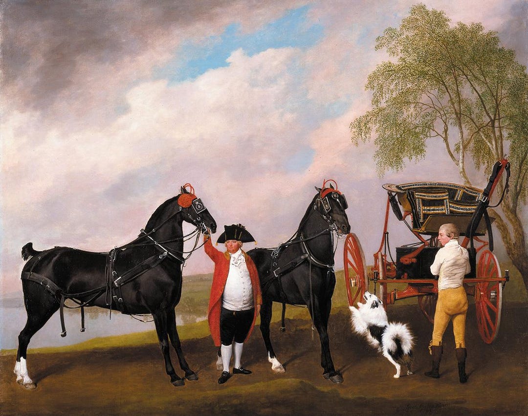 George Stubbs Black Horses Art Print: Giclee Fine Art Reproduction - Etsy