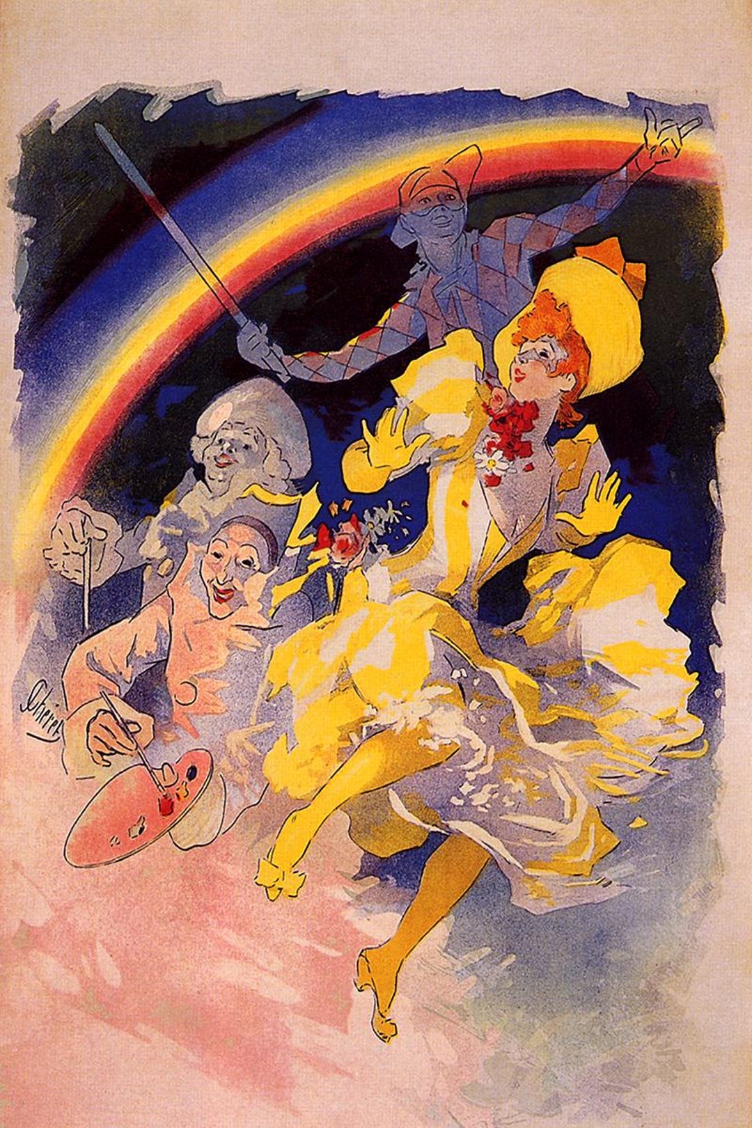 The Rainbow Pantomime Ballet Dance Joyful Cherettes French Belle Epoque ...