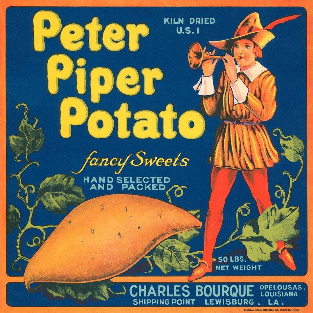 Peter Piper Folk Song Sweets Potato American United States USA Premium ...