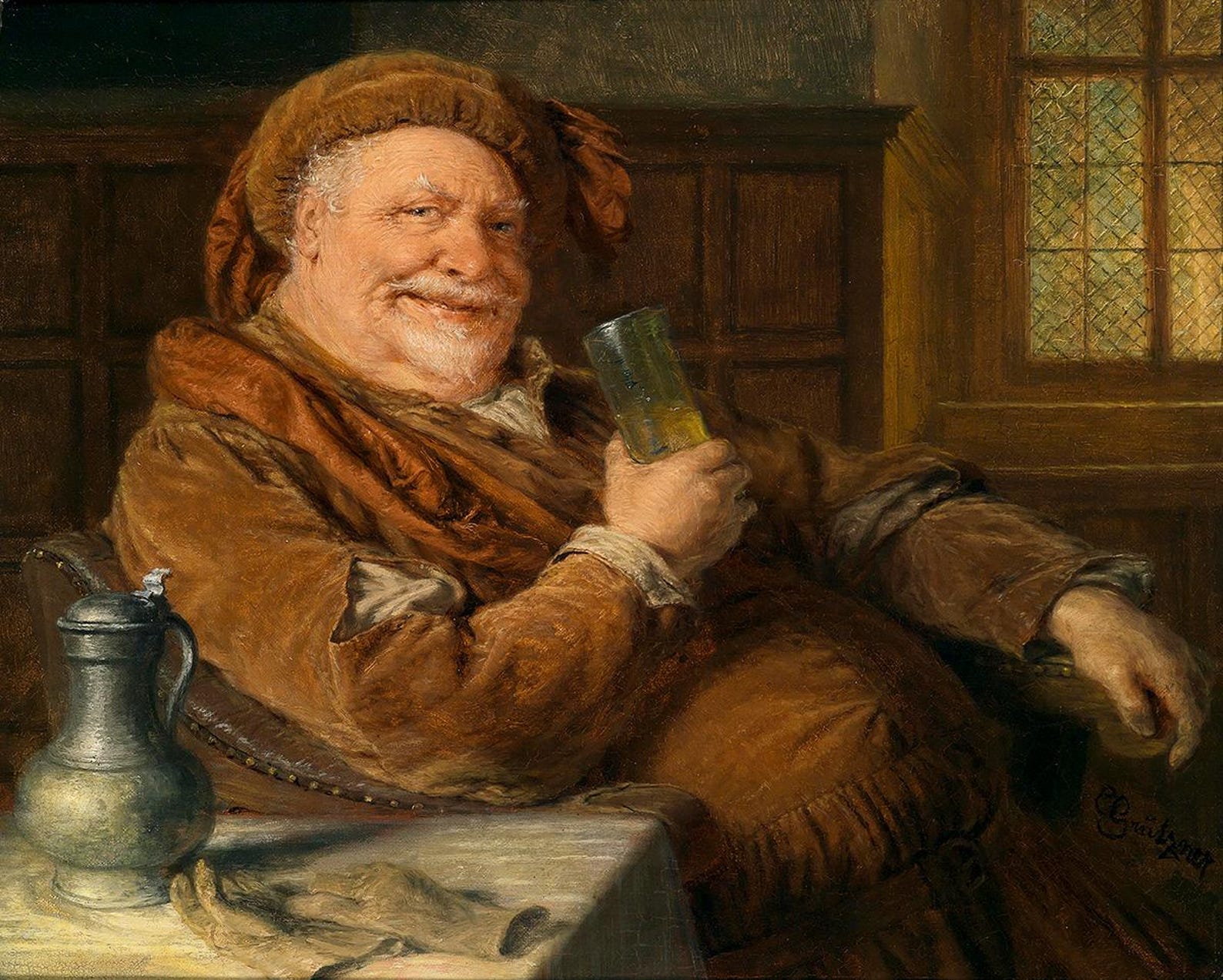 Eduard Grutzner Falstaff Art Print: Catholic Monastery Scene, Giclee ...