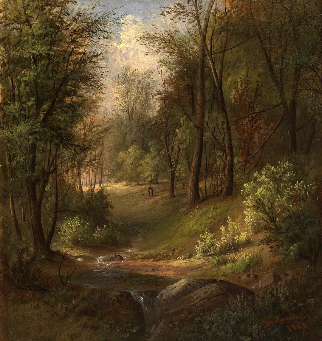 Robert Duncanson Art Print: Woodland Pool Giclee Poster, American ...
