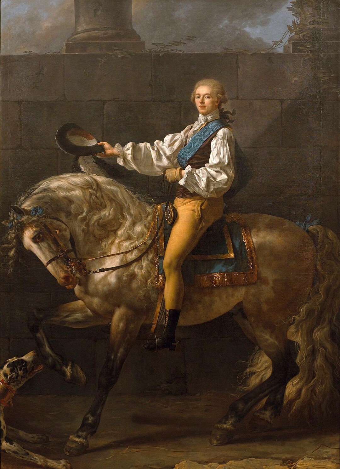 Jacques Louis David Horse Equestrian Portrait of Stanislaw Kostka ...