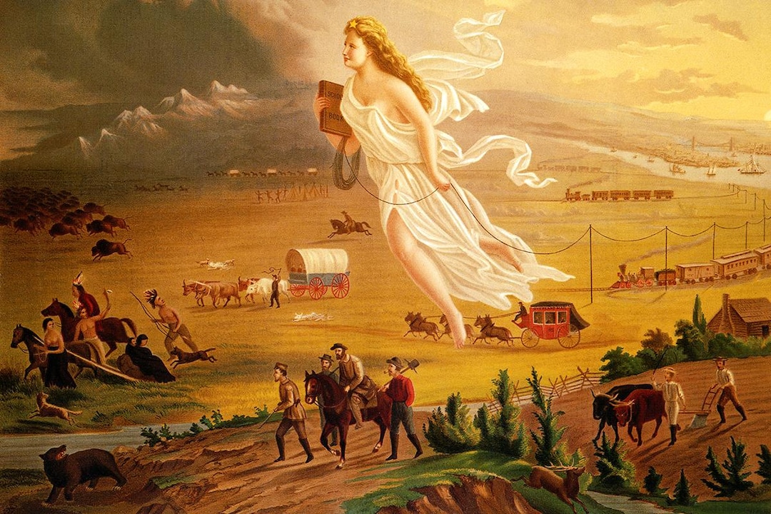 John Gast American Progress Manifest Destiny Star Empire United States ...