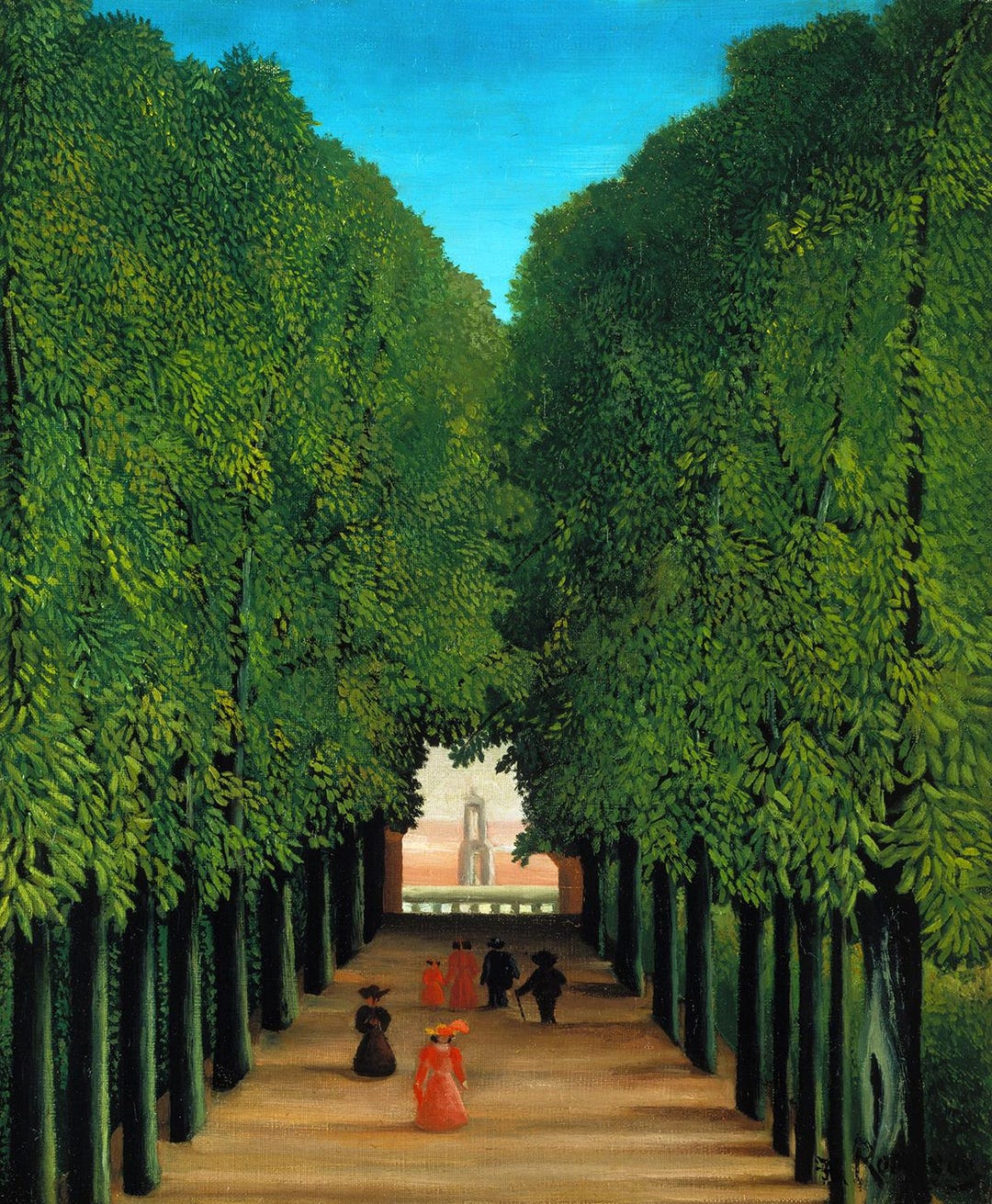 Henri Rousseau Tree Lined the Avenue in the Park at Saint Cloud ...