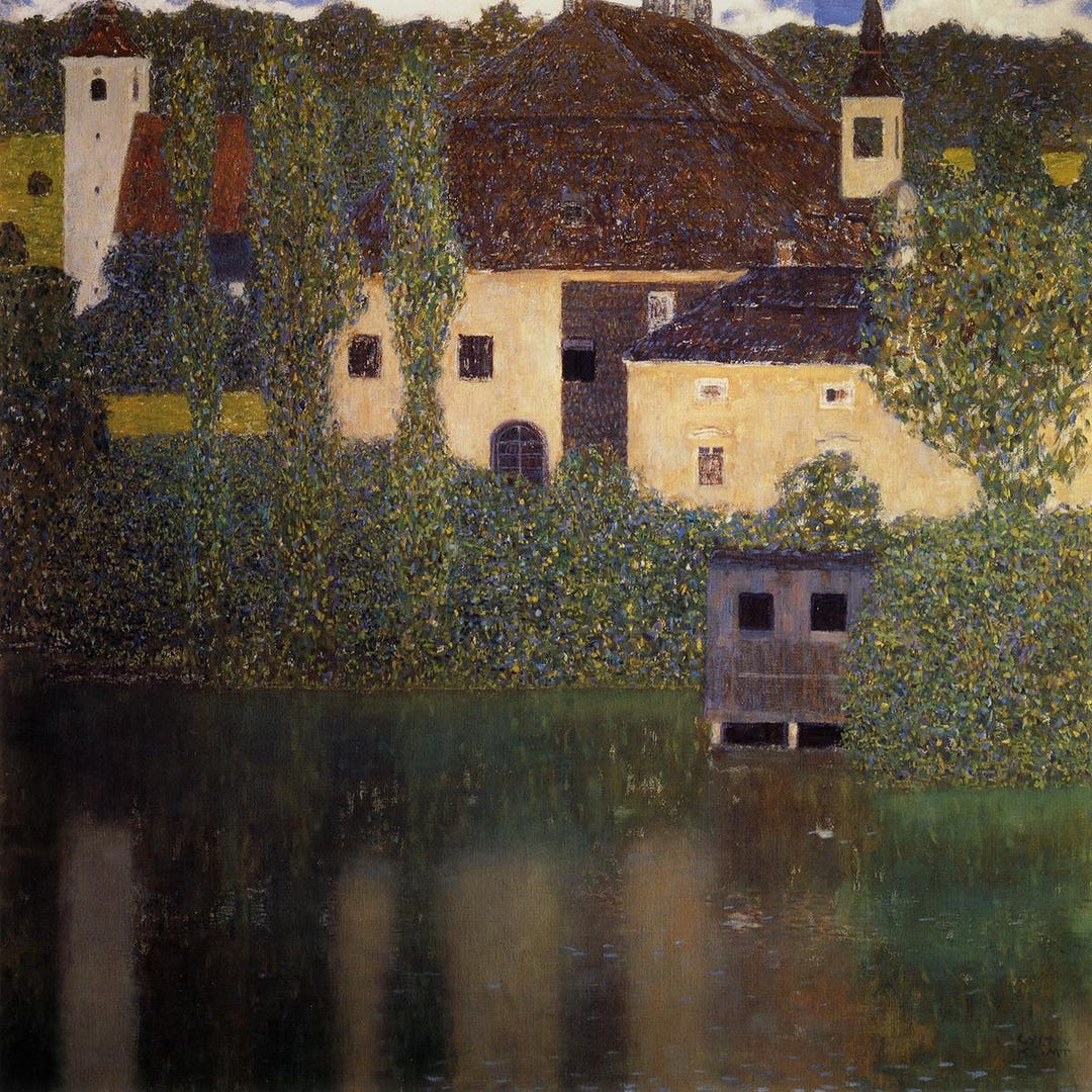 Gustav Klimt Water Kammer Landscapes From His Boat or the Shore Castle ...