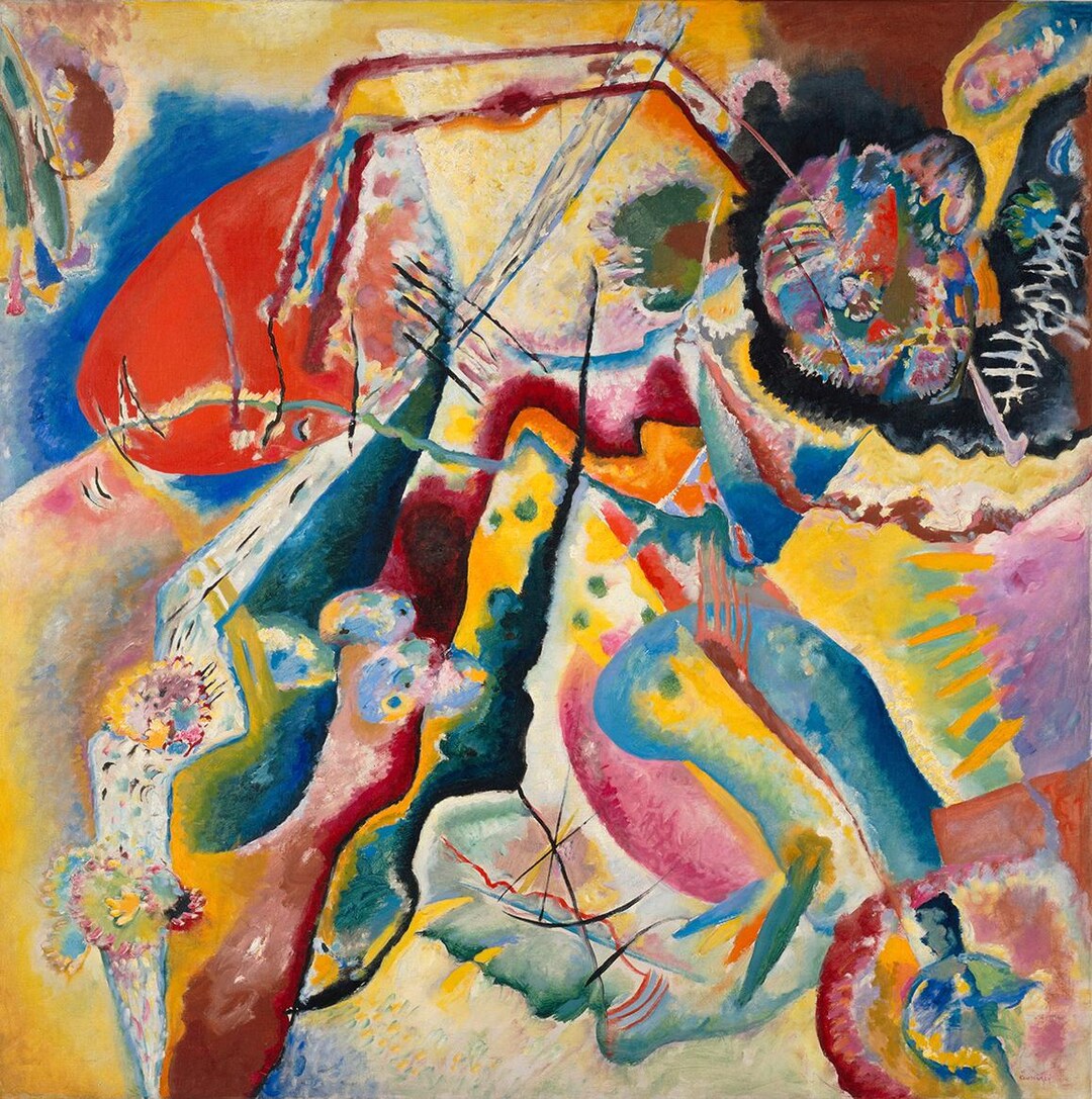 Wassily Kandinsky Painting With Red Spot Corresponding Vibration in the ...