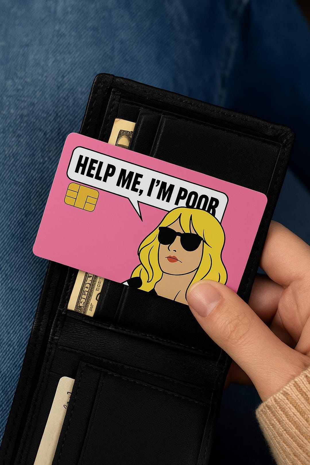HELP ME I’M POOR Card Sticker – Funny Meme Debit/credit Card Skin ...