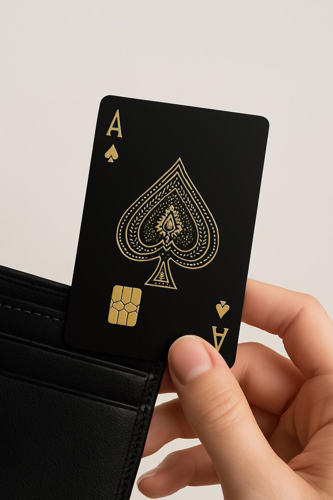 Ace of Spades Credit Card Sticker – Black Poker Card Skin – Luxury ...