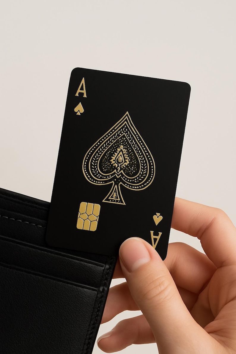 Ace of Spades Credit Card Sticker – Black Poker Card Skin – Luxury ...