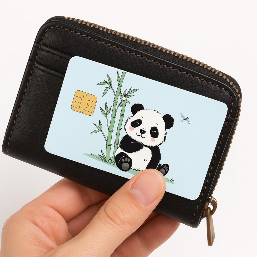 Cute Panda Credit Card Sticker – Kawaii Cartoon Debit Card Skin ...