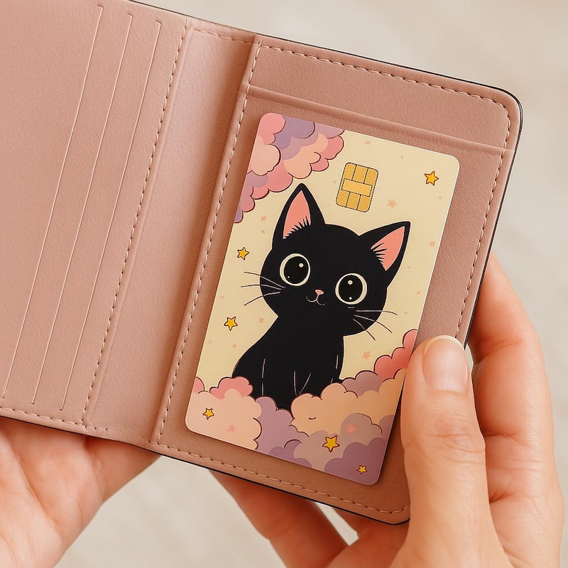 Credit Card Cat Design - Etsy