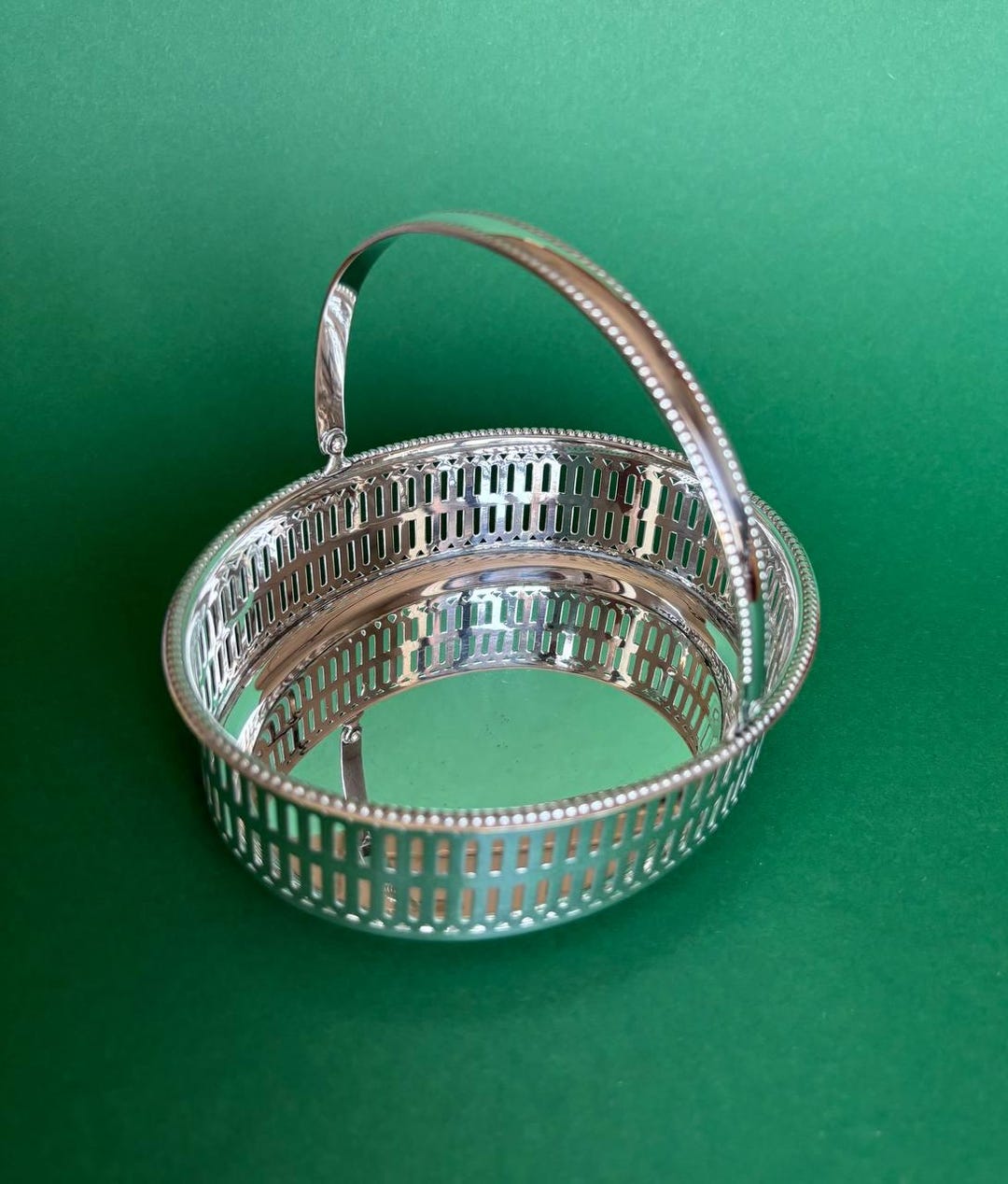 Vintage Silverplated Dutch Basket by Keltum | Mid-century Oval ...