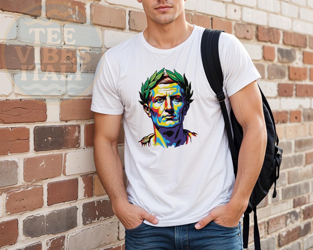 Julius Caesar Pop Art Shirt - Roman Empire History Shirt, Colorful ...