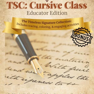 Printable Cursive Writing & Coloring Workbook for Educators ...
