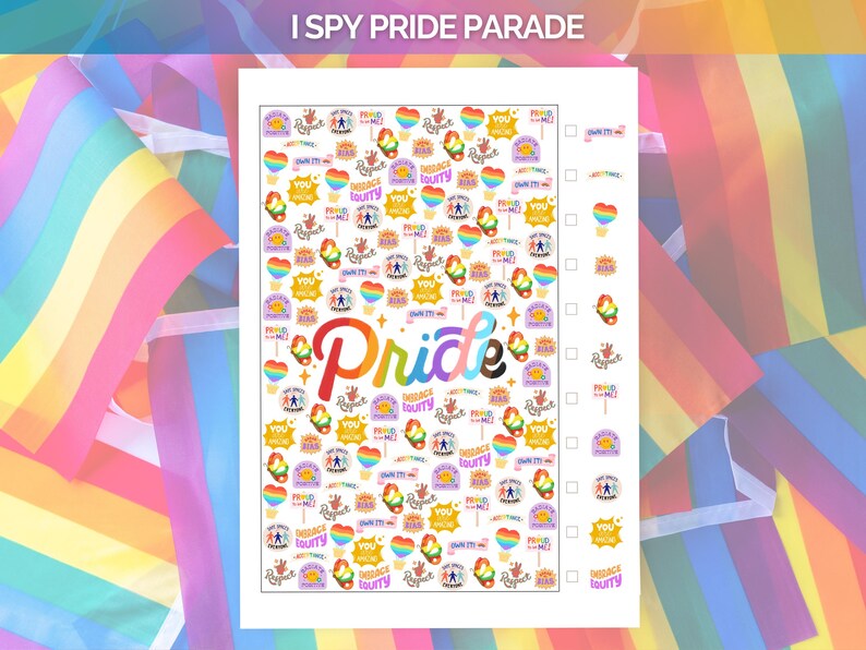 Pride Month I Spy Printable for Kids LGBTQ Counting Game Preschool ...
