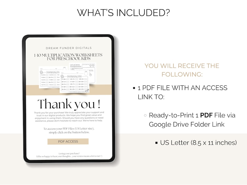 Multiplication 1 to 10 Preschool Early Math Learning Kindergarten Kids ...