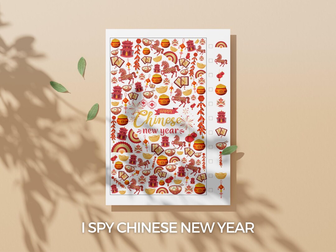 Chinese New Year I Spy Printable for Kids 2026 Lunar New Year of the ...
