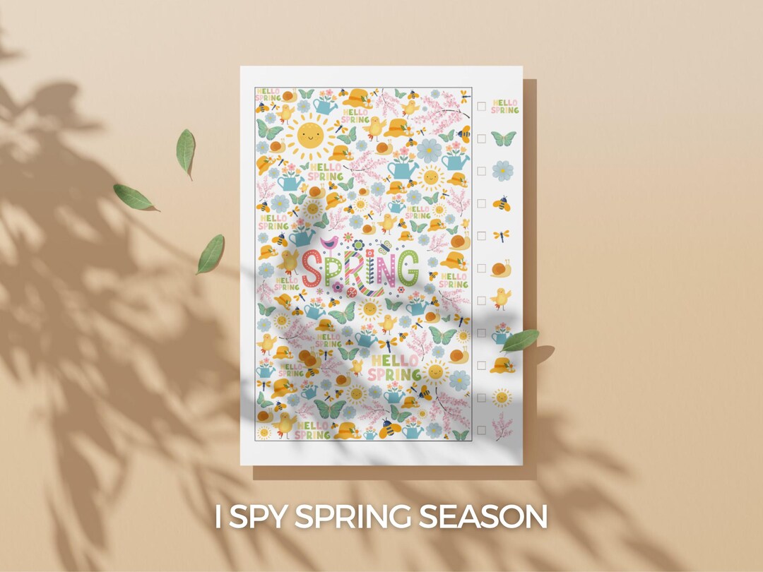 I Spy Spring Easter Holiday Printable Board Games PLR Activity ...