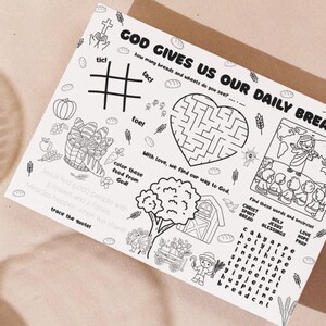 Christian Kids Activity Placemat Printable Bible Games for Kids ...