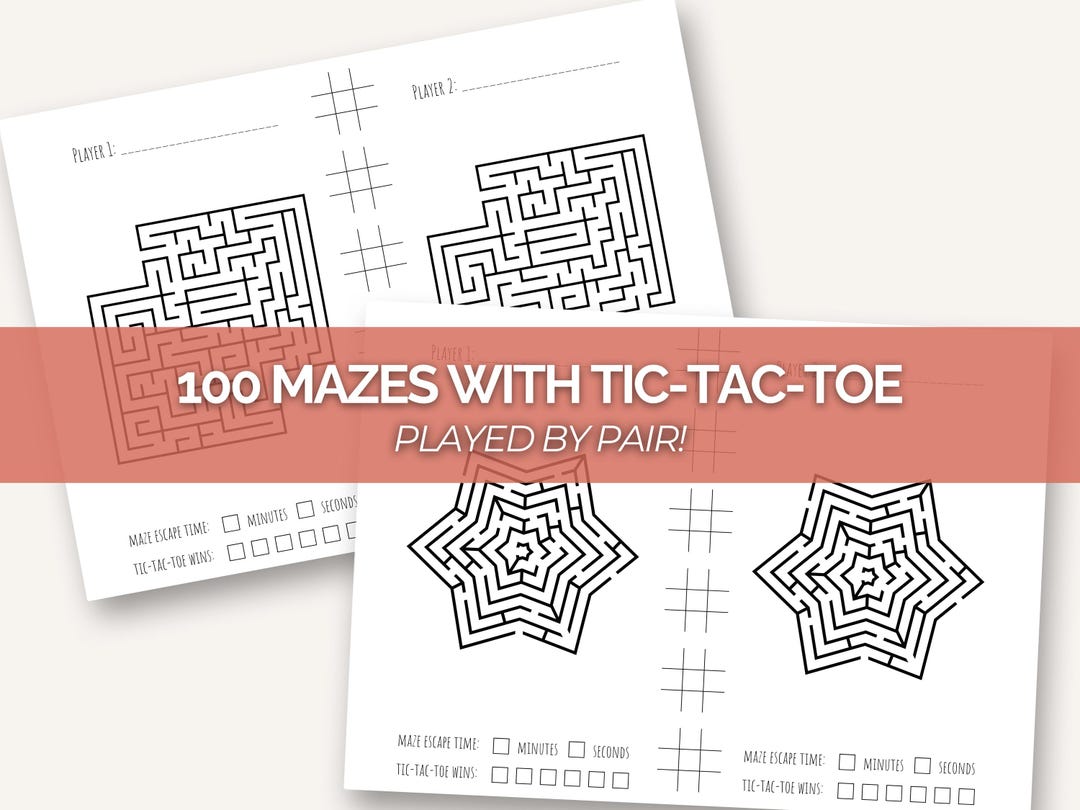Mazes Kids Adult Family Printable Board Interactive Games Classroom Fun ...