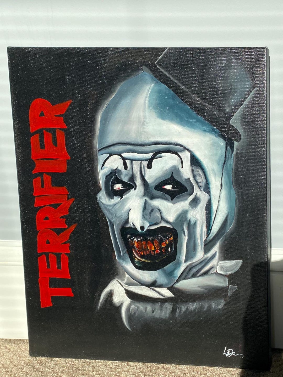 The Terrifier Acrylic Art Piece 16" X 20" | Canvas Wall Decor ...