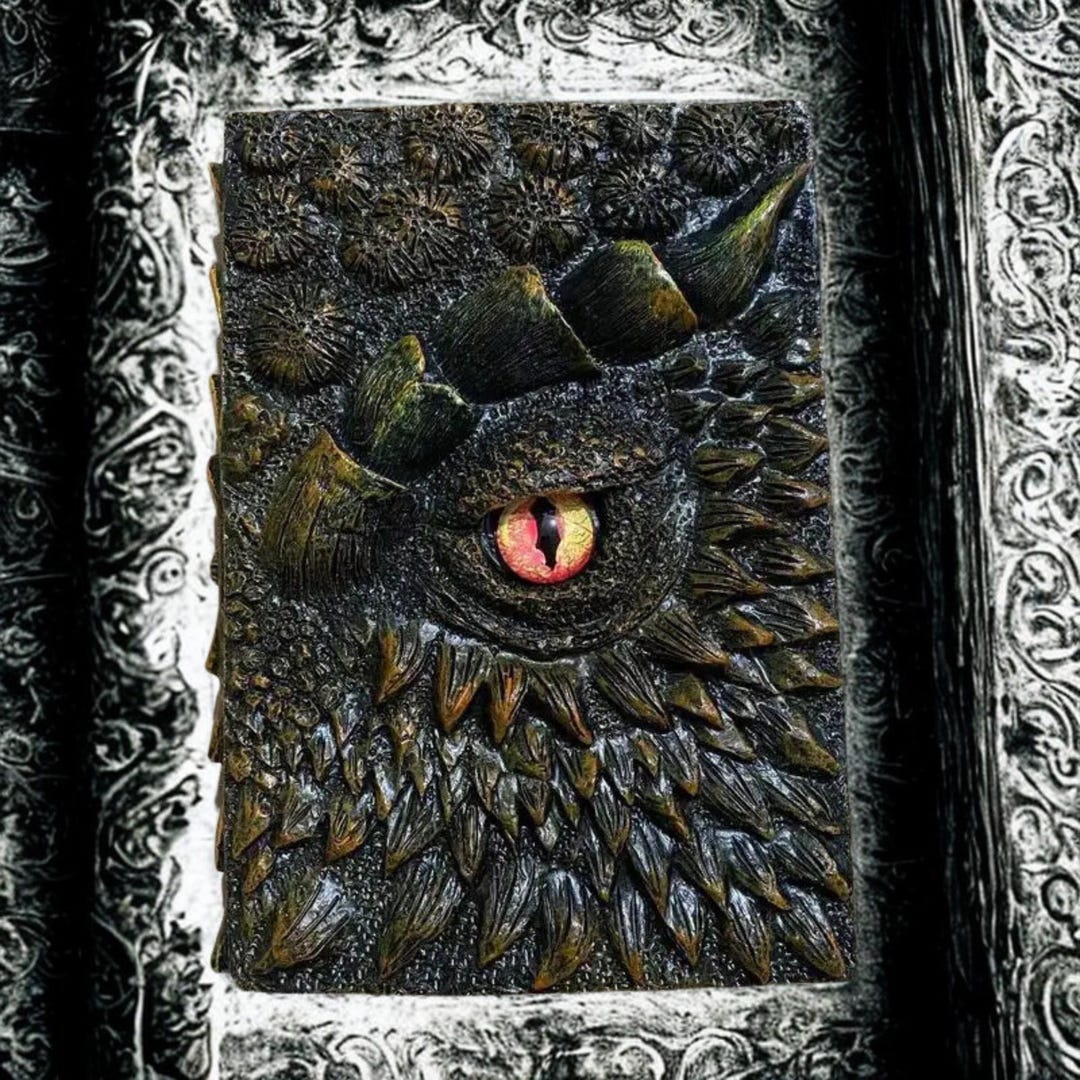 3D Printed Dragon Eye Book: Mythical Bookshelf Decor - Etsy