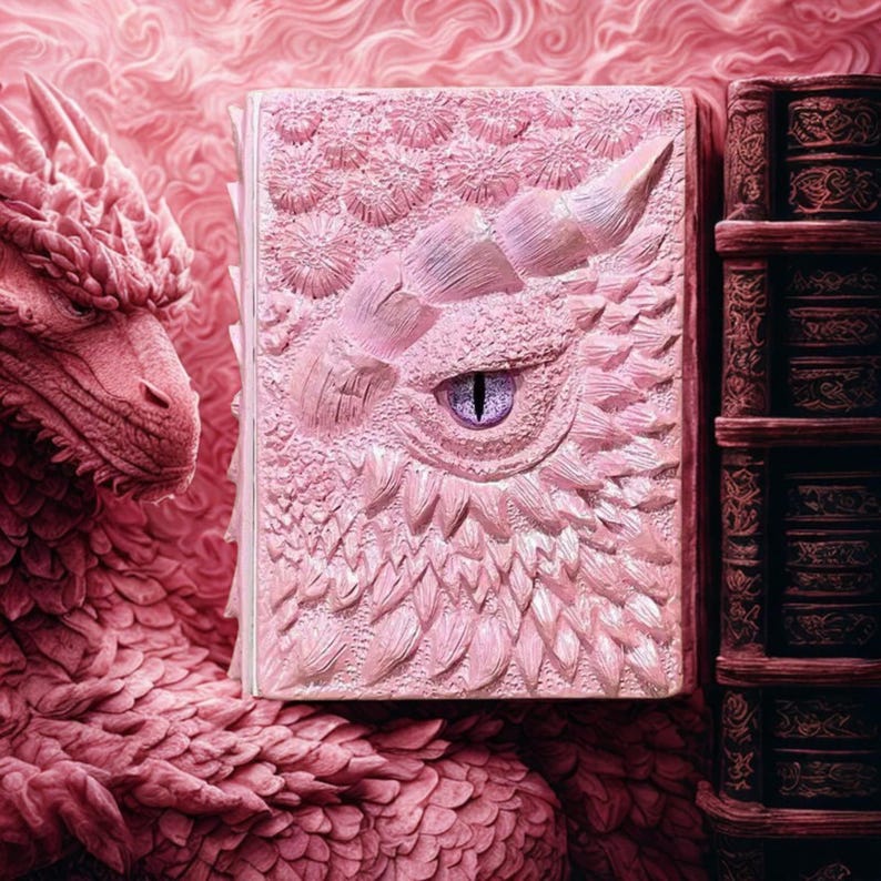 3D Printed Dragon Eye Book: Mythical Embossed Tome - Etsy