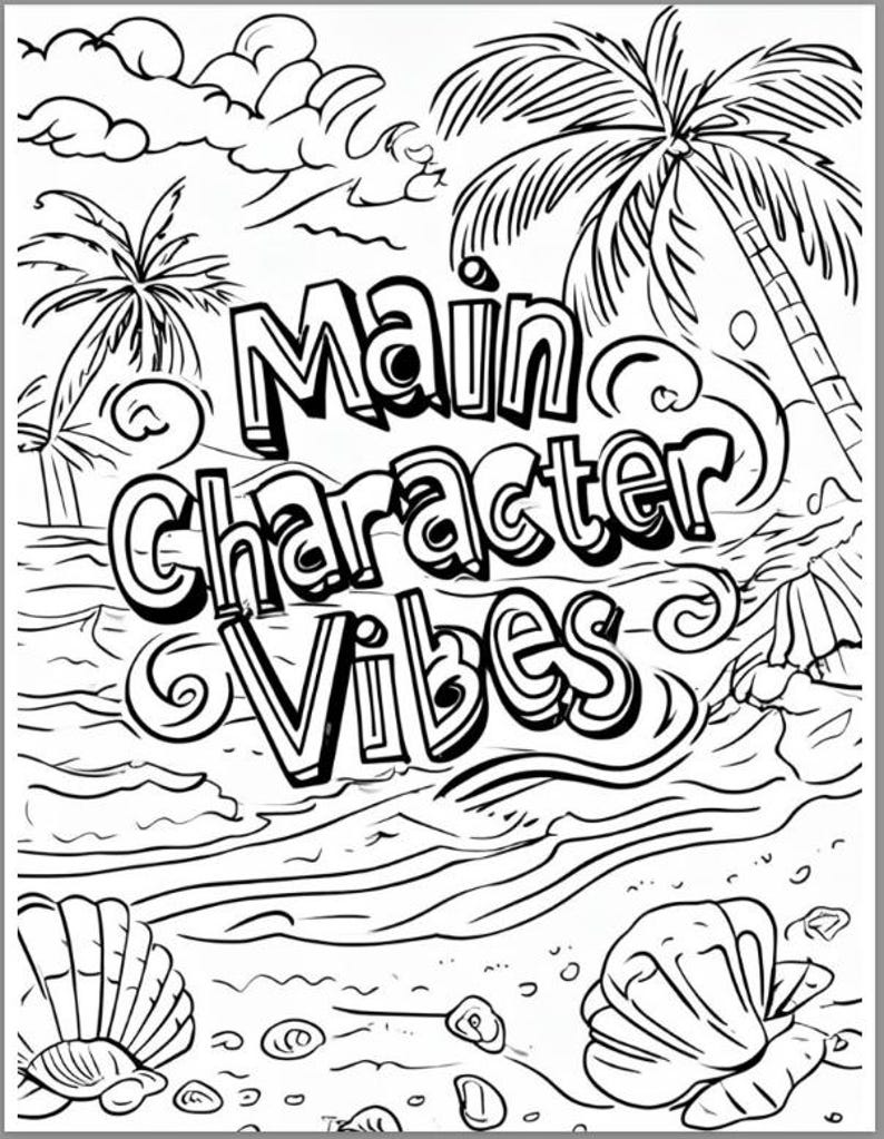 Trendy Motivational Coloring Pages - Etsy