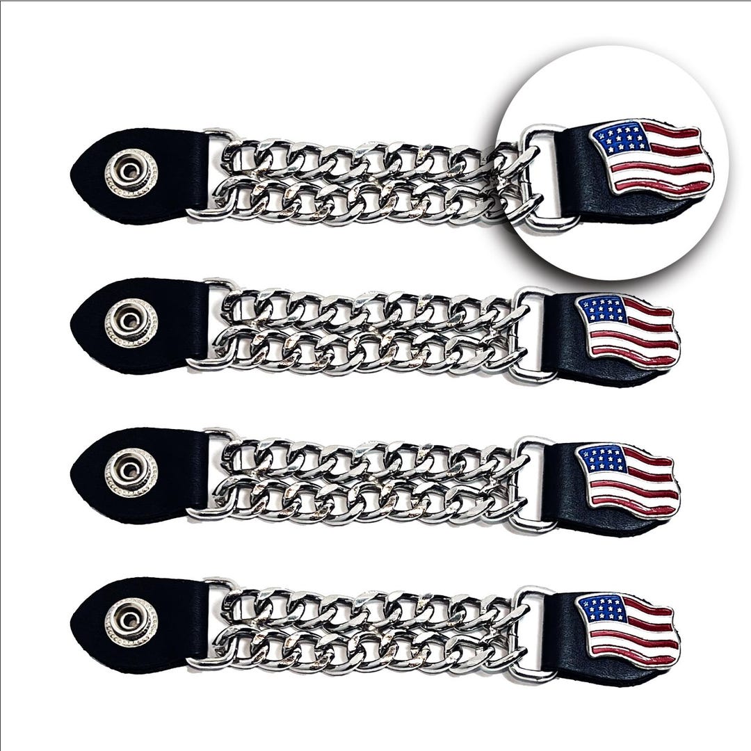 Motorcycle Vest Extenders – Heavy Duty Chain With Durable Snap Buttons ...