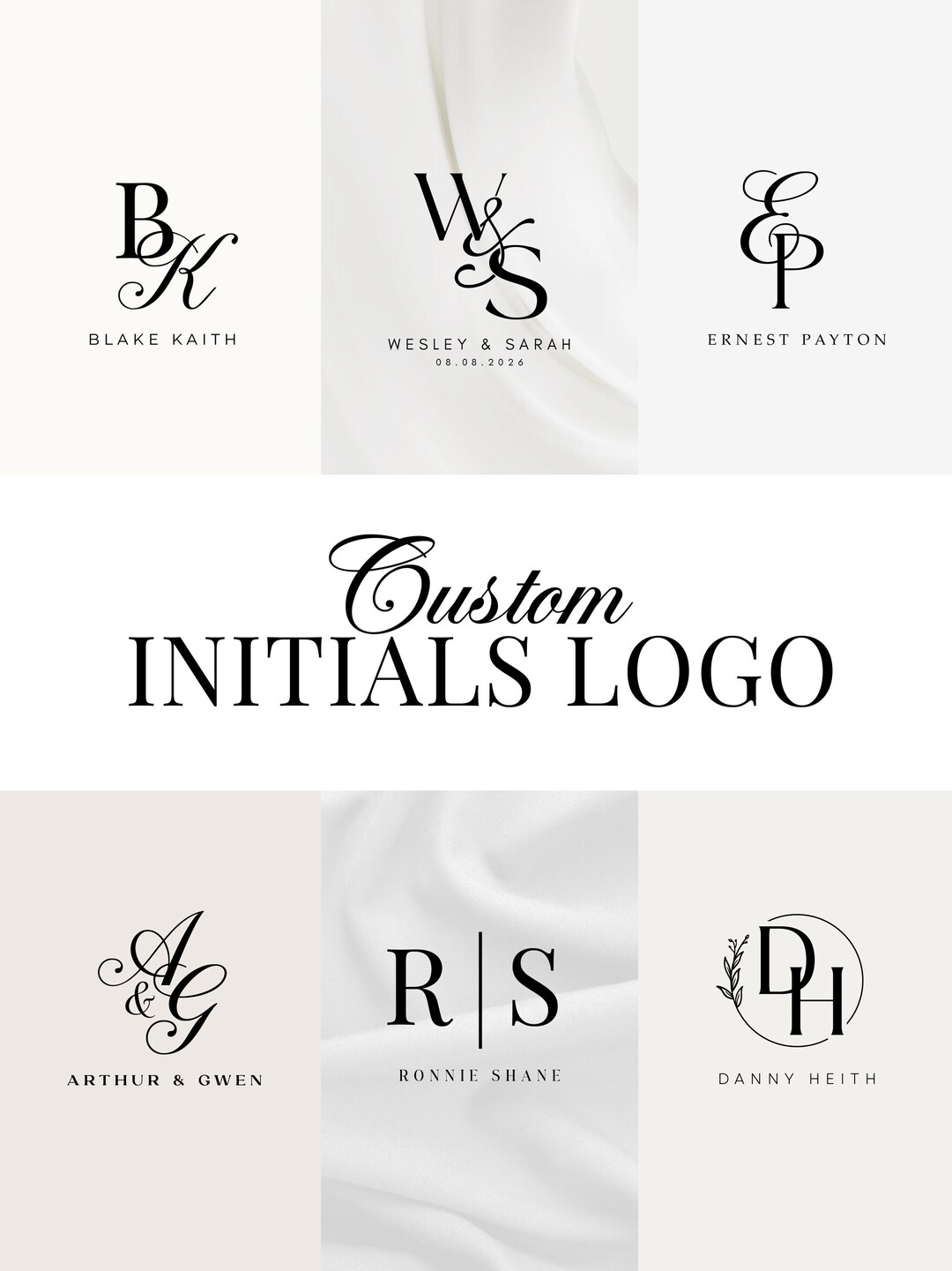 Custom Initials Logo – Elegant Monogram Design for Wedding, Brand, or ...