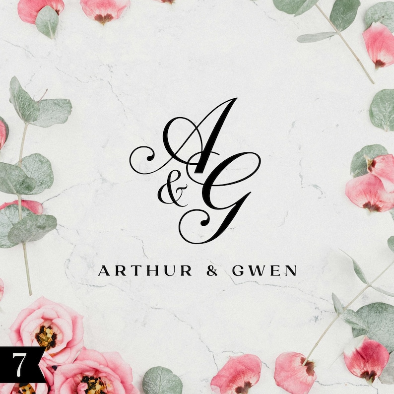 Custom Initials Logo – Elegant Monogram Design for Wedding, Brand, or ...