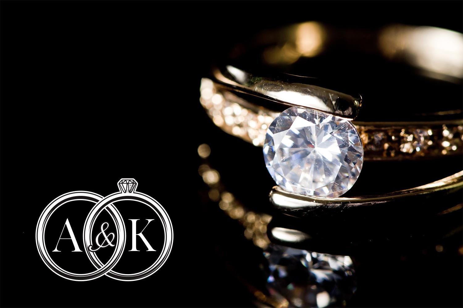 Personalized Wedding Logo: Intertwined Rings, Initials & Date (digital ...