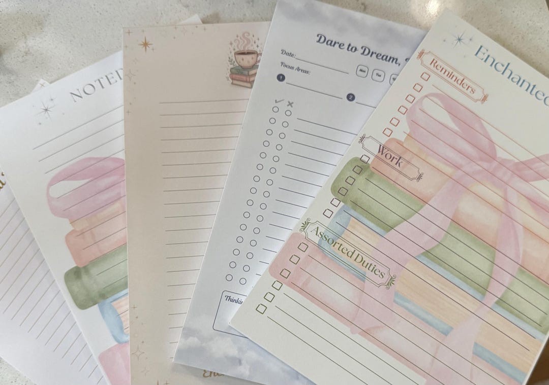 Custom Notepad Set – Choose Any 2 Cute Aesthetic Notepads | Stationery ...