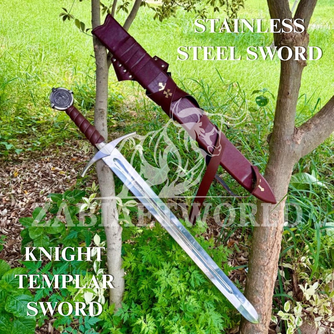 Accolade Sword of the Knights Templar Replica Medieval Crusader Sword ...