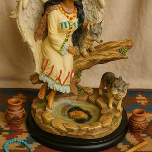 Ashley Belle Native American Angel Girl With Wolves – Spiritual ...