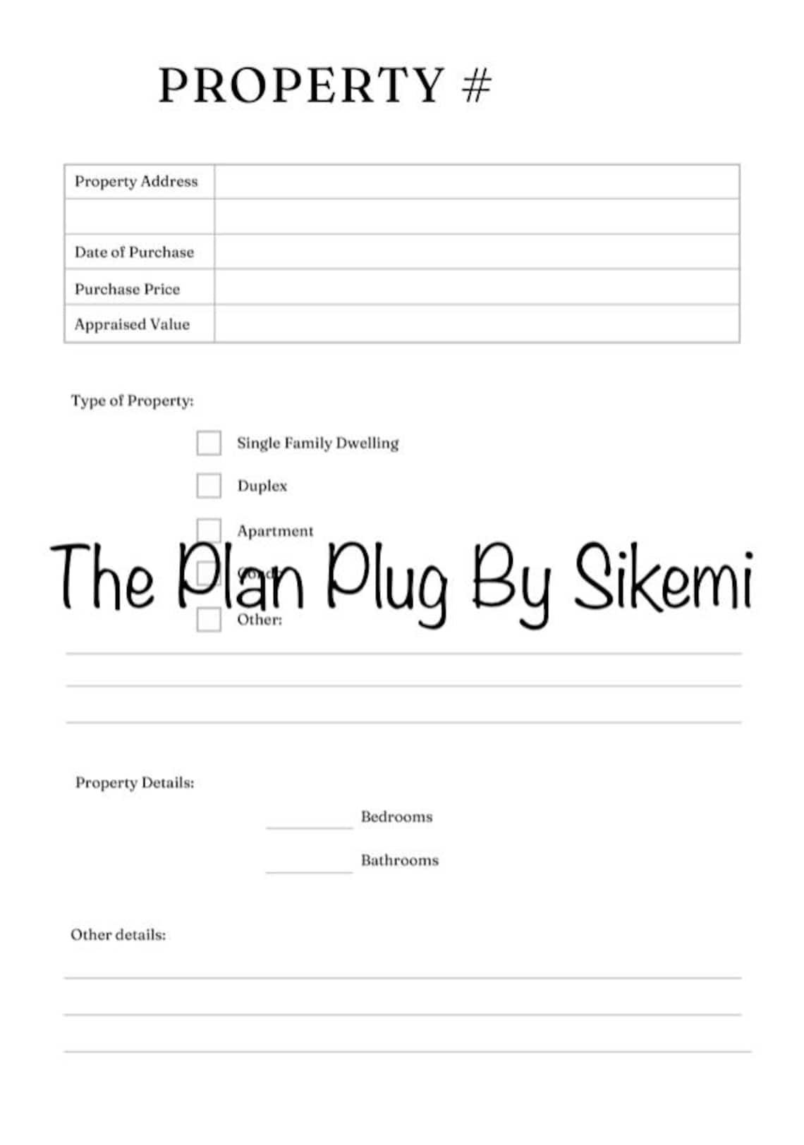 Rental Property Planner | Tenant Tracker, Maintenance Log, Showing ...