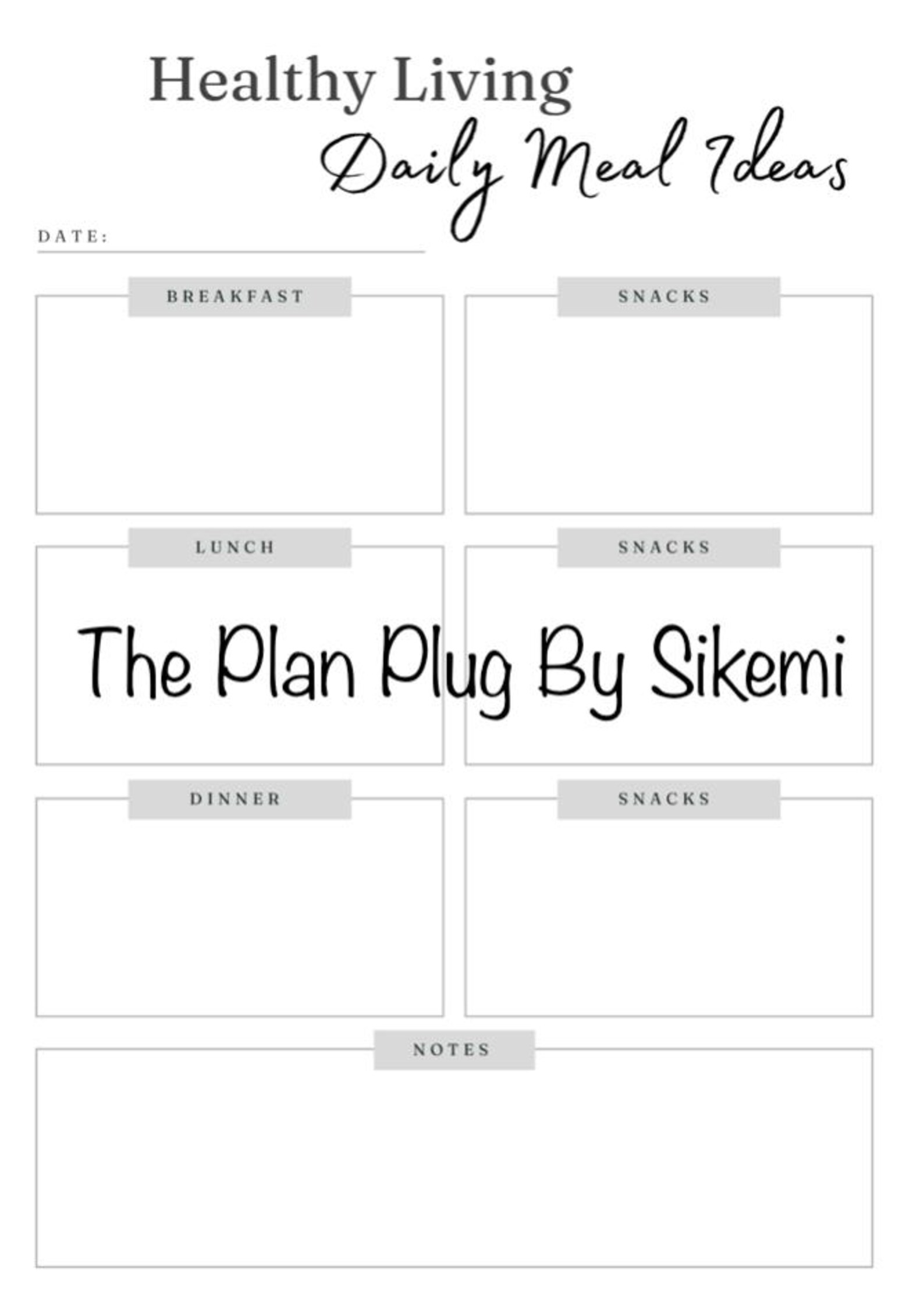 Healthy Living Journal | Digital Health & Wellness Planner | Meal Ideas ...