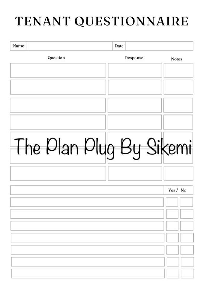 Rental Property Planner | Tenant Tracker, Maintenance Log, Showing ...